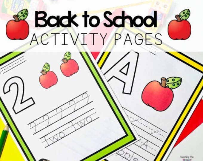 Back to School Activity Pages: Preschool Kindergarten Learning ...