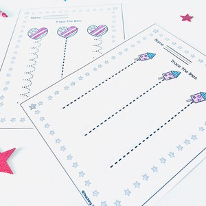 Fourth of July Tracing Fine Motor Pages - Etsy