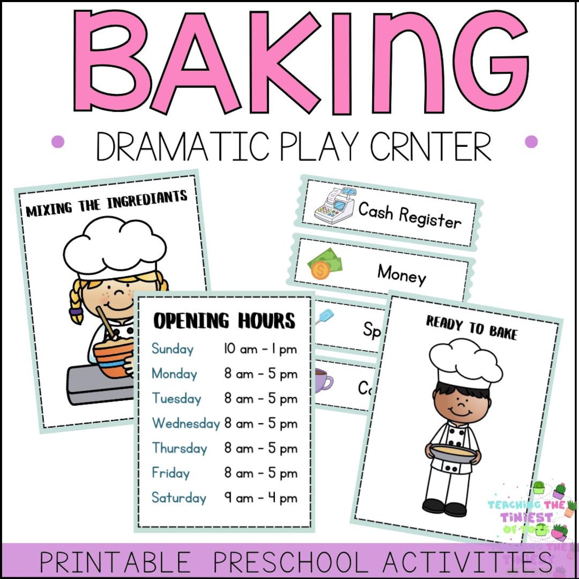 Bakery Dramatic Play Center Preschool Activities - Etsy