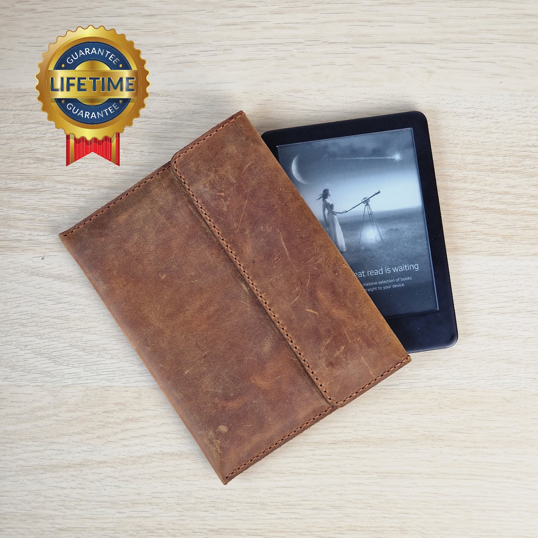 Leather Kindle Case, Real Genuine Kindle Case, Calf Leathercraft Kindle ...