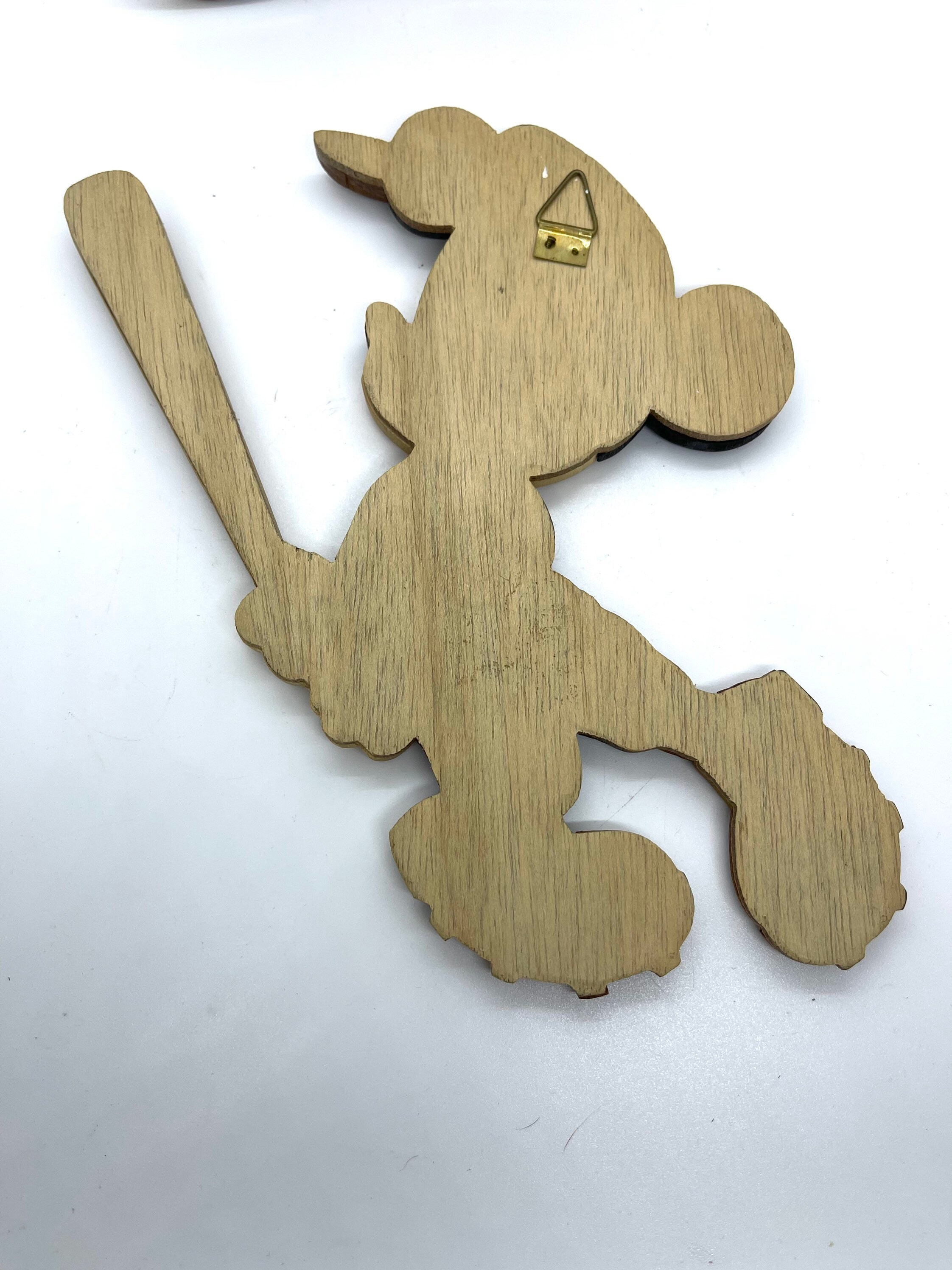 Vintage Disney Mickey Mouse Intarsia Marquetry Wooden Wall Hanging Set ...