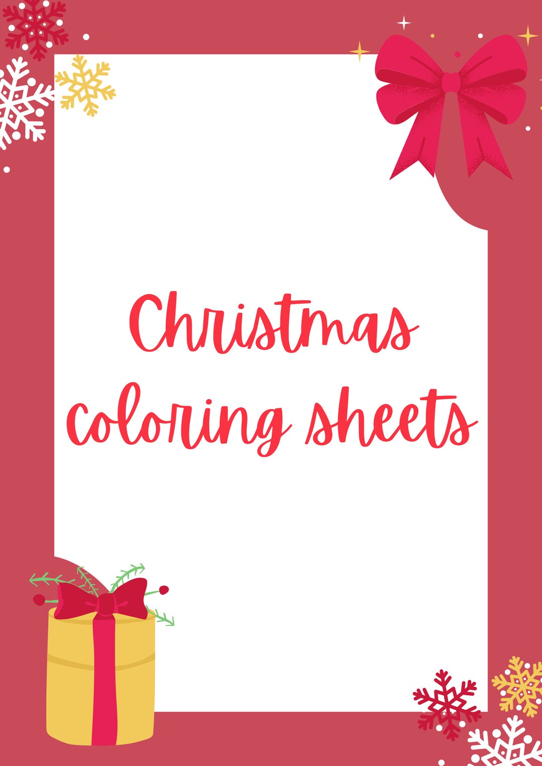 Christmas Coloring Pages for Teachers, Holiday Theme Coloring, Coloring ...