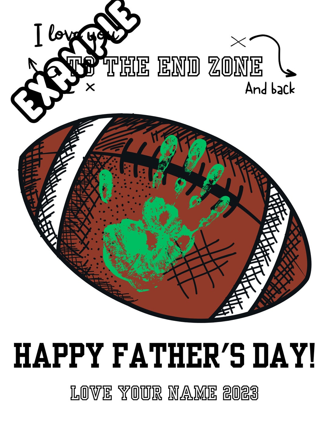 Custom Fathers Day Football Memorabilia Download - Etsy