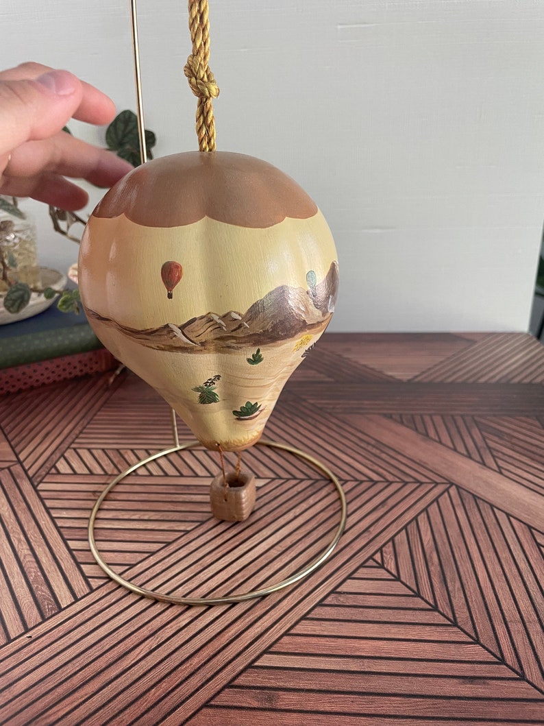 Hanging Ceramic Hot Air Balloon Ornament - Etsy