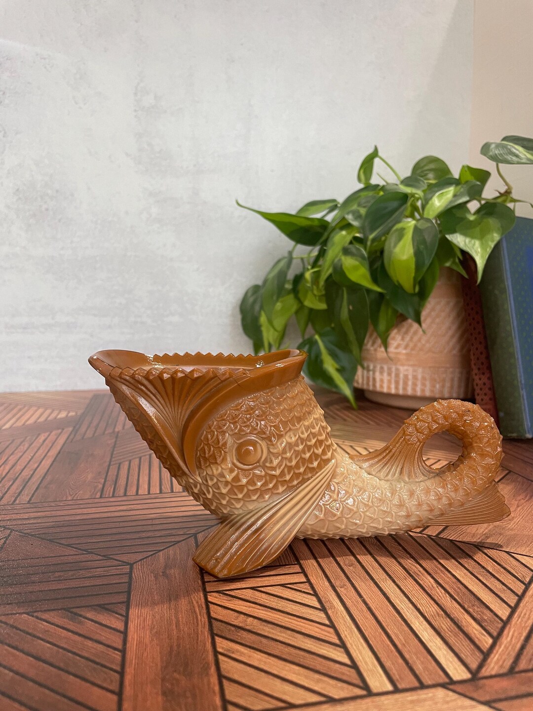 Vintage Slag Glass Dolphin Dish - Etsy