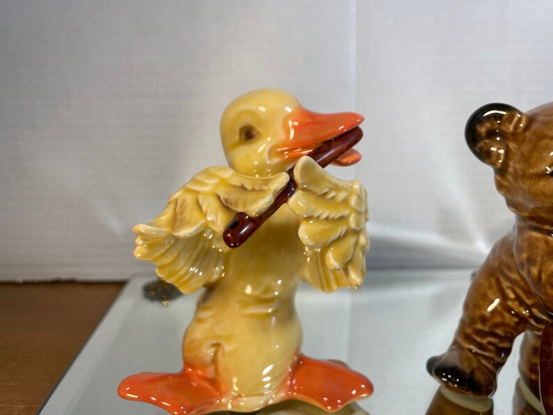 Vintage Classic Goebel Musical Duck and Bear Porcelain Figurines - Etsy