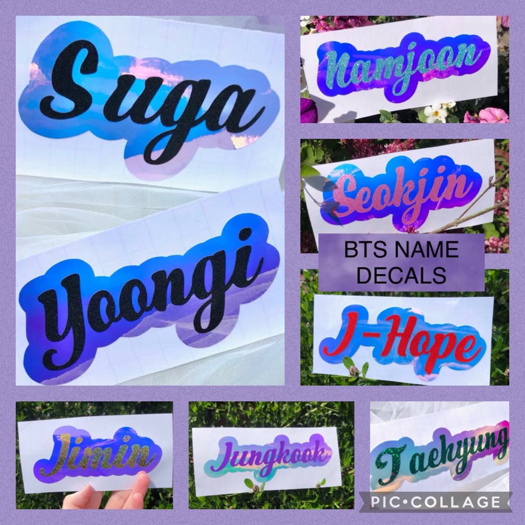 BTS Name Decals Choose Your Bias : - Etsy