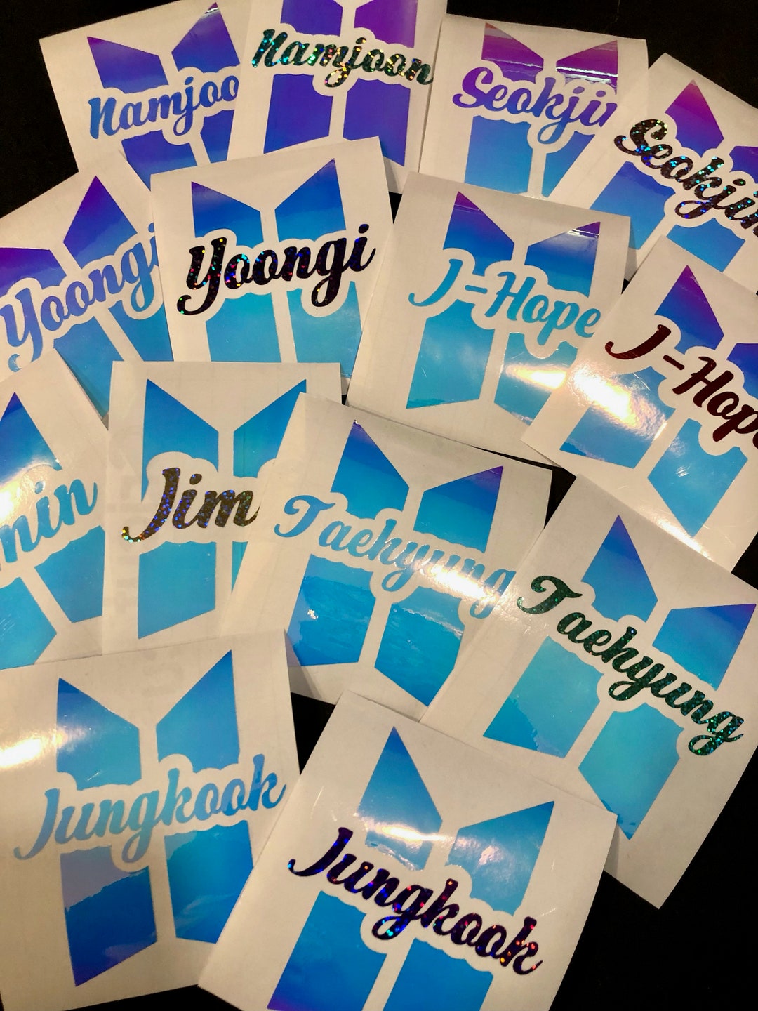 BTS Name With Logo Vinyl Decal - Etsy