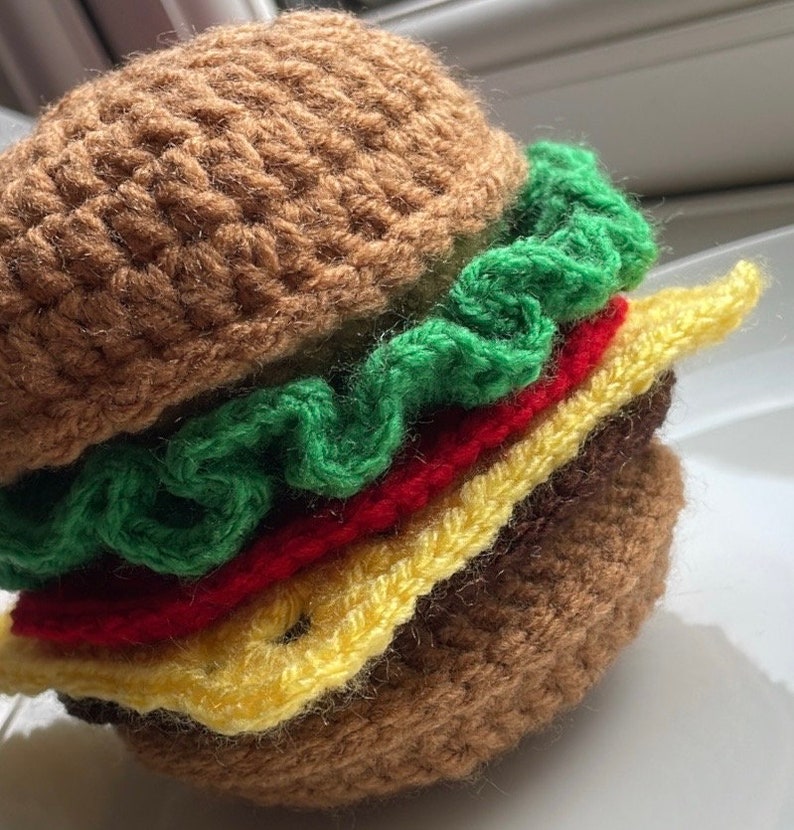 Burger Coasters Crochet Pattern {no Sew!} - Etsy