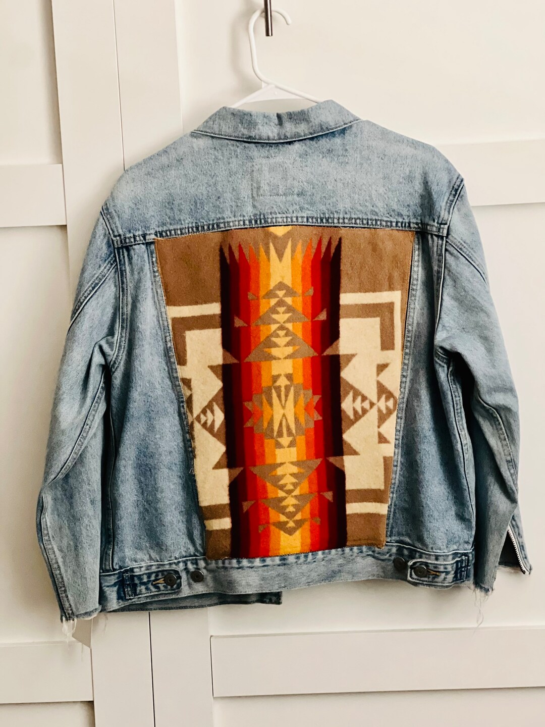 Distressed Levis Southwestern Wool Jean Jacket - Etsy