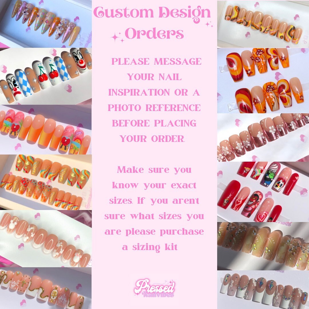Custom Press on Nails - Etsy