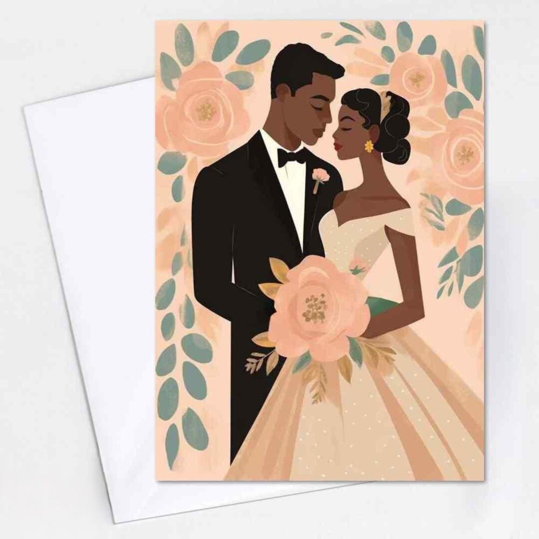 Gorgeous Wedding Printable Greeting Card 5x7 | INSTANT DOWNLOAD | Blank ...