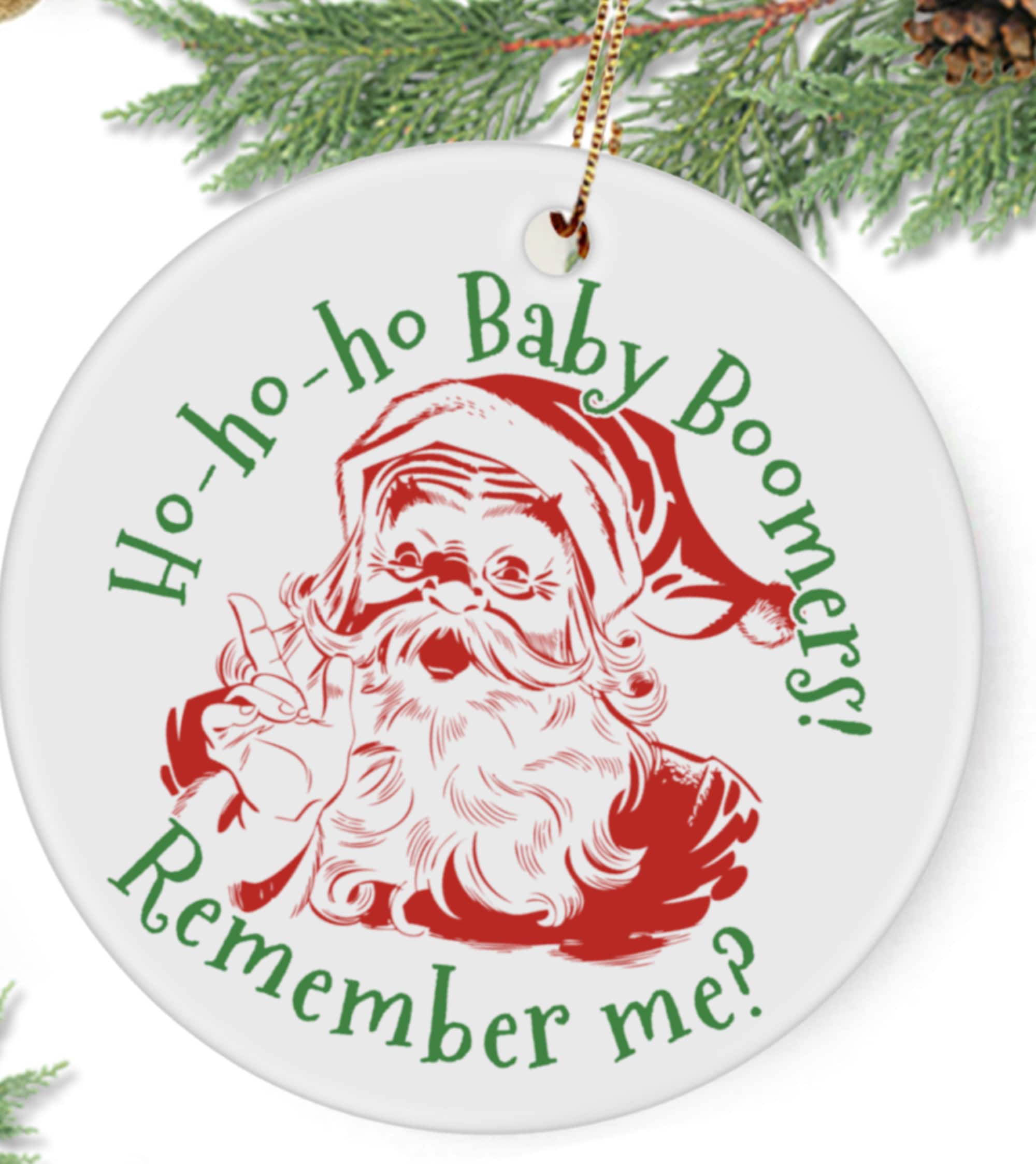 1960s Retro Santa Ornament, Vintage Look Newspaper Santa Claus, Baby ...