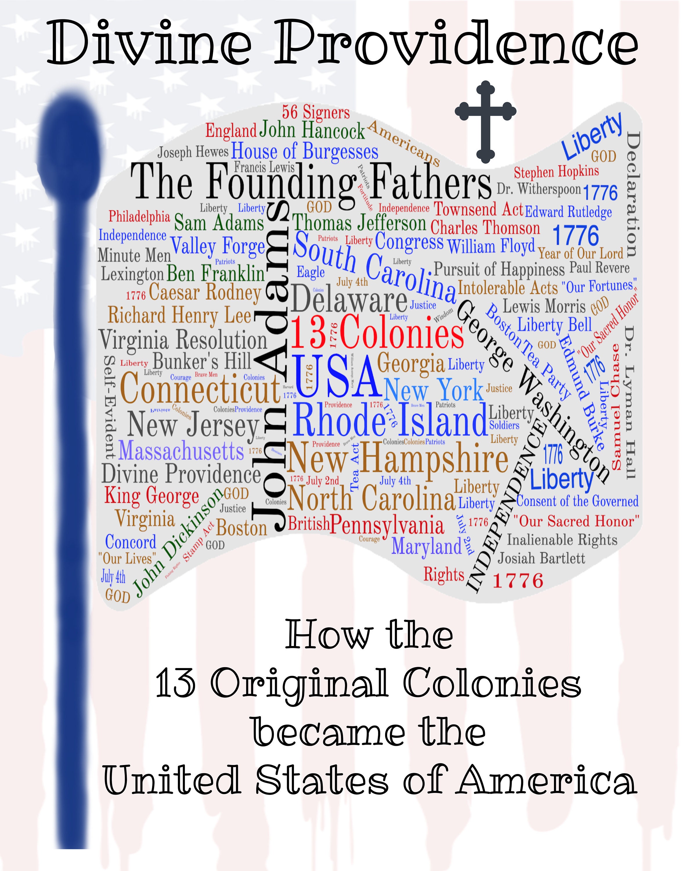 13 Colonies USA Map Art Print – Founding Fathers History (digital ...