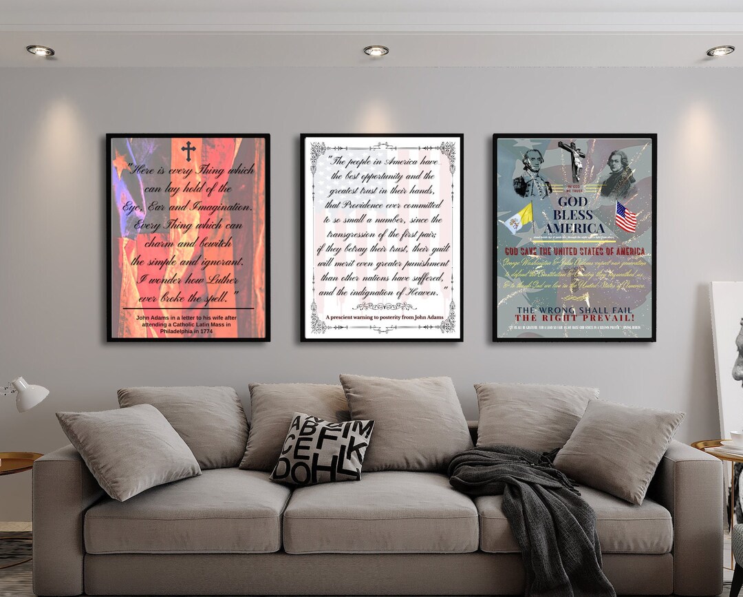 Patriotic Founding Fathers Digital Posters Set | Traditional Catholic ...
