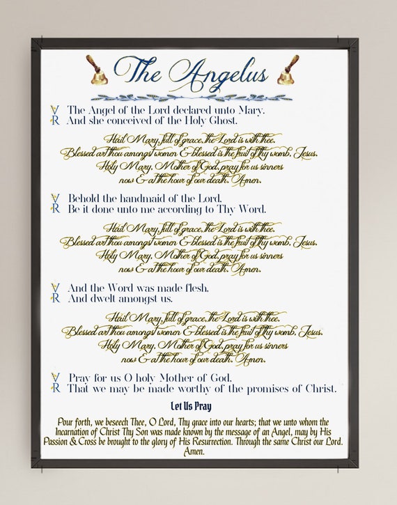 Printable Catholic Prayers Angelus The Angelus Prayer Card | Sunday