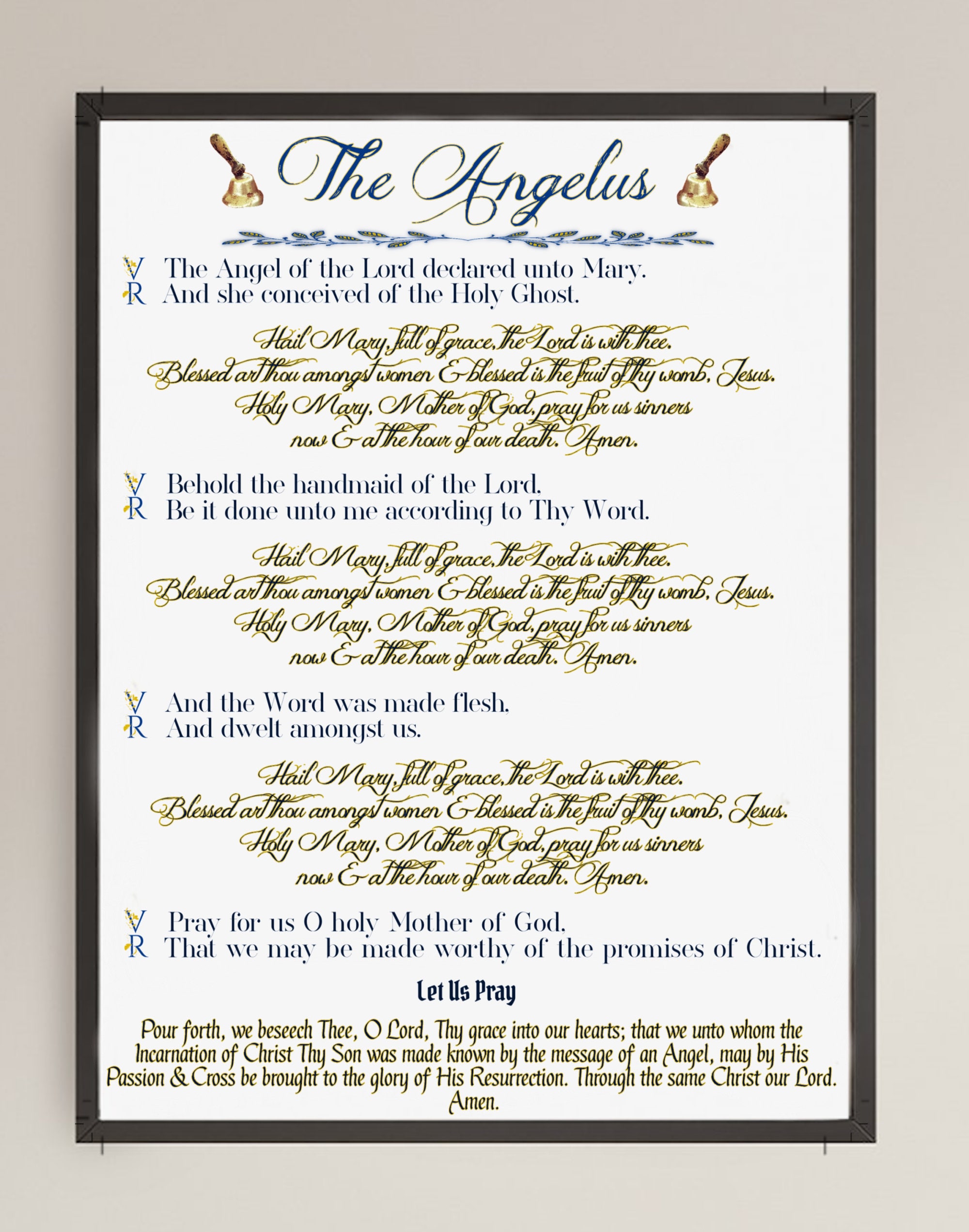 The Angelus Indulgenced Prayers Digital Download | Great Gift for ...