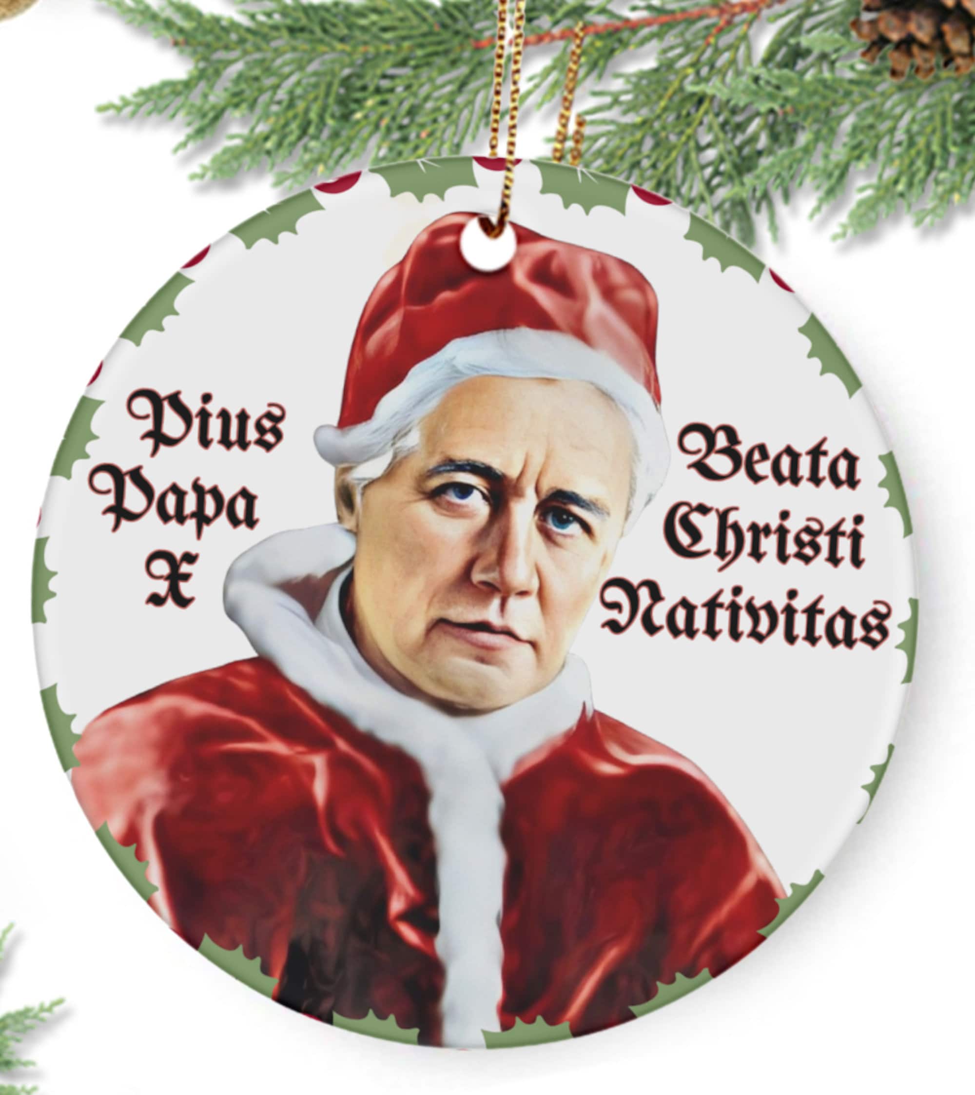 Pope Pius X Christmas Ornament, Catholic Gift, Religious Decor - Etsy