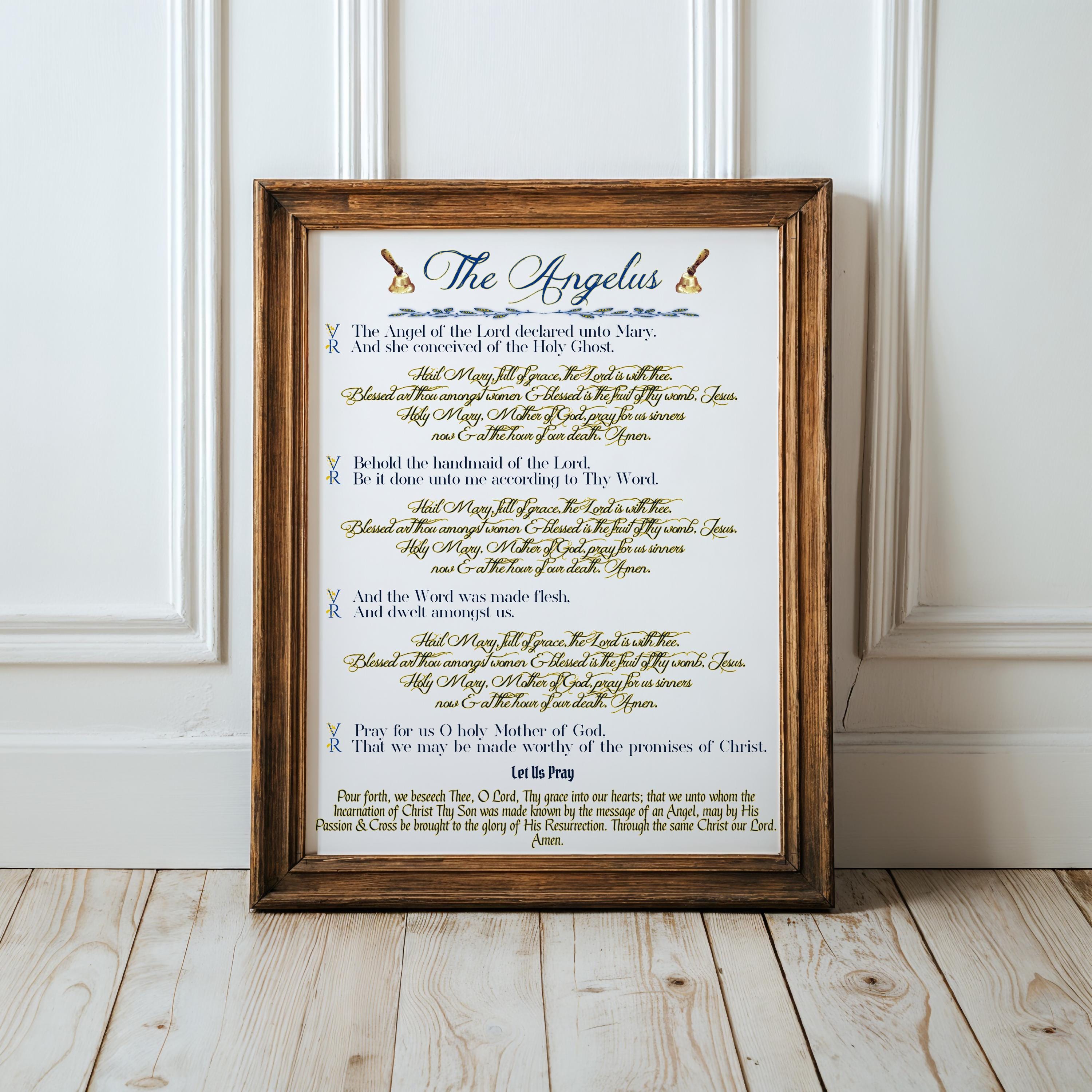 The Angelus Prayer Art | Catholic Home Decor (digital Download) - Etsy