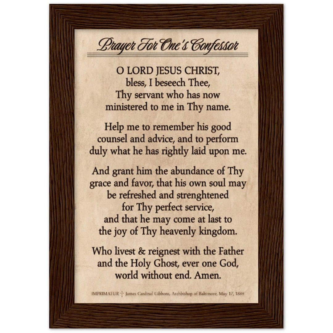 Prayer for Your Confessor, Prayer for Priests After Confession ...