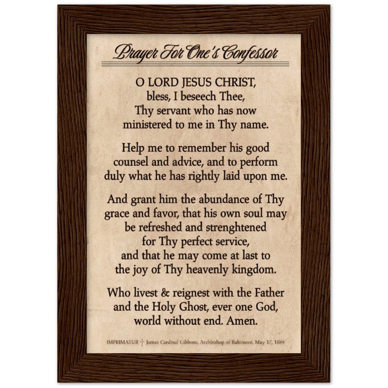 Prayer for Your Confessor, Prayer for Priests After Confession ...