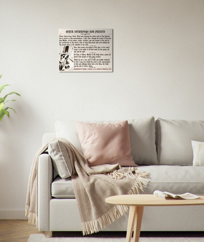 Prayer for Priests Poster, Traditional Catholic, Imprimatur Bishop ...