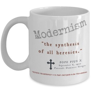 Modernism Synthesis of Heresies Mug | Pope Pius X Catholic Gift - Etsy