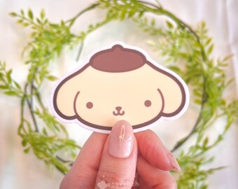 Golden Pup Pudding Vinyl Sticker - Etsy