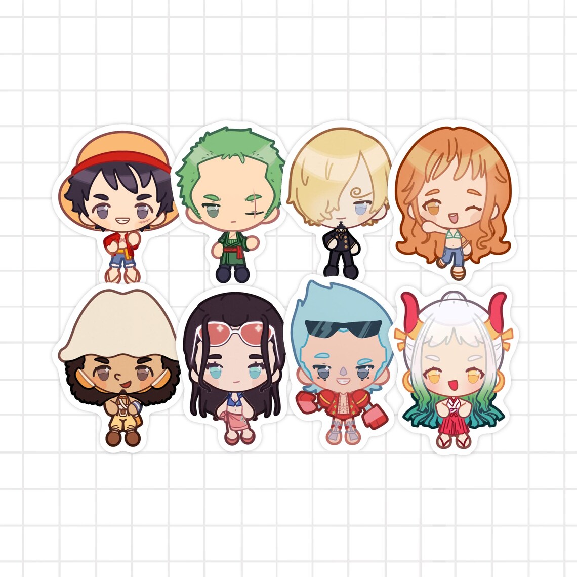 Straw Hat Pirates 3 Inch Vinyl Stickers | Water Bottle, Laptop ...