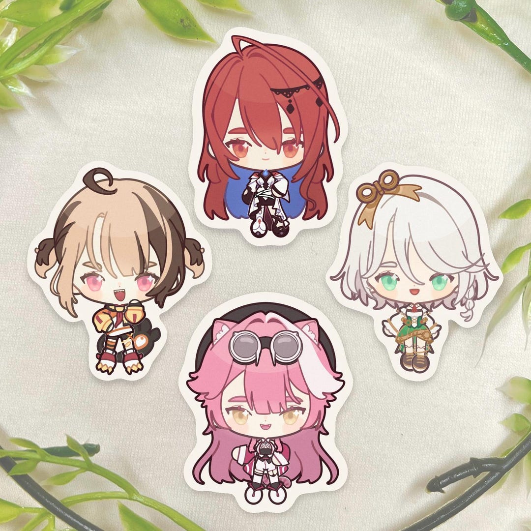 Hololive English Justice Vinyl Stickers | Elizabeth, Raora, Gigi ...