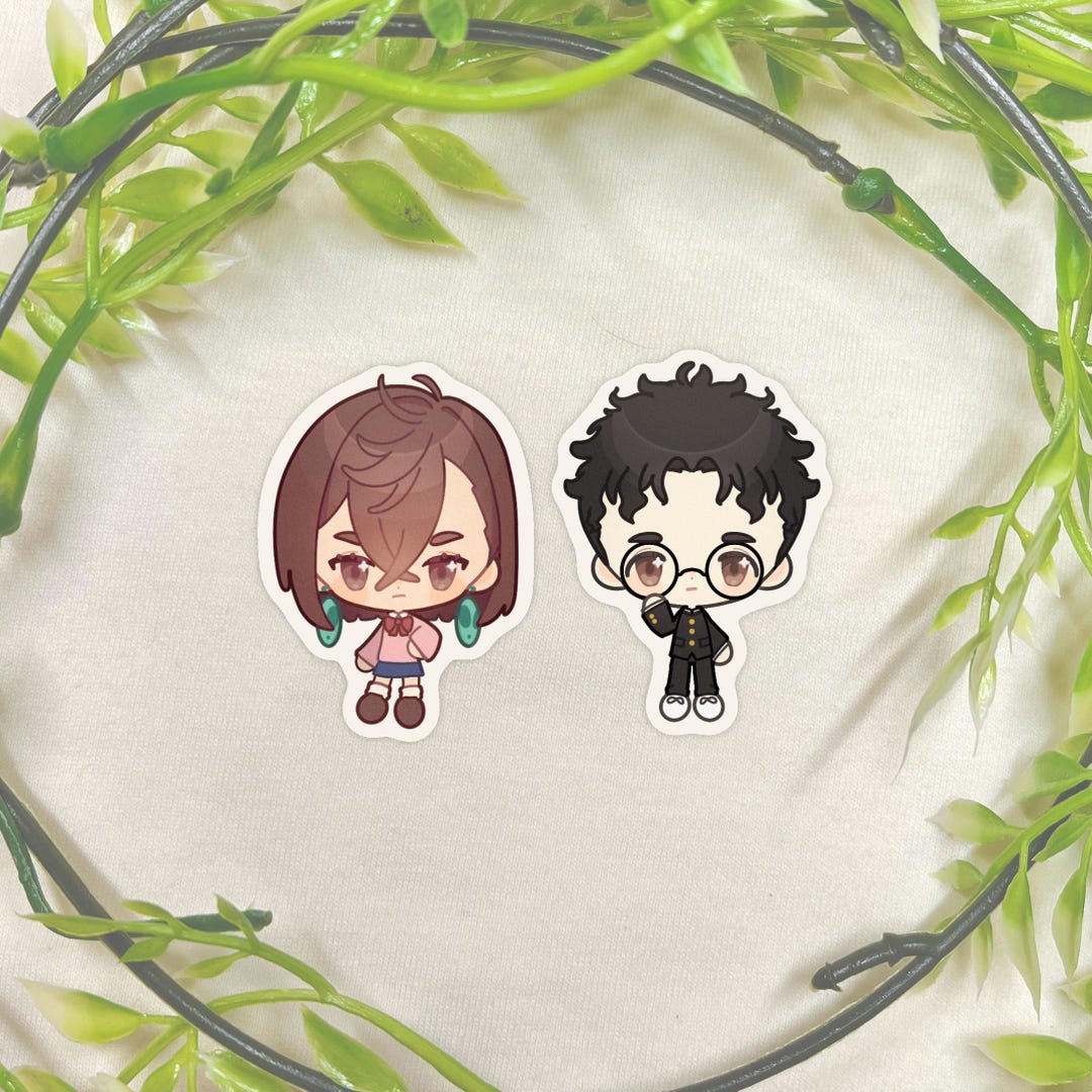 Momo and Okarun Vinyl Sticker Pack | Water Bottle, Laptop, Notebook ...