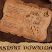 Printable Treasure Hunt Map and Clues, Scavenger Hunt, Birthday ...