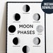 Moon Phases Poster, INSTANT DOWNLOAD Montessori Poster, Printable ...
