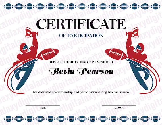 Sports Participation Certificate