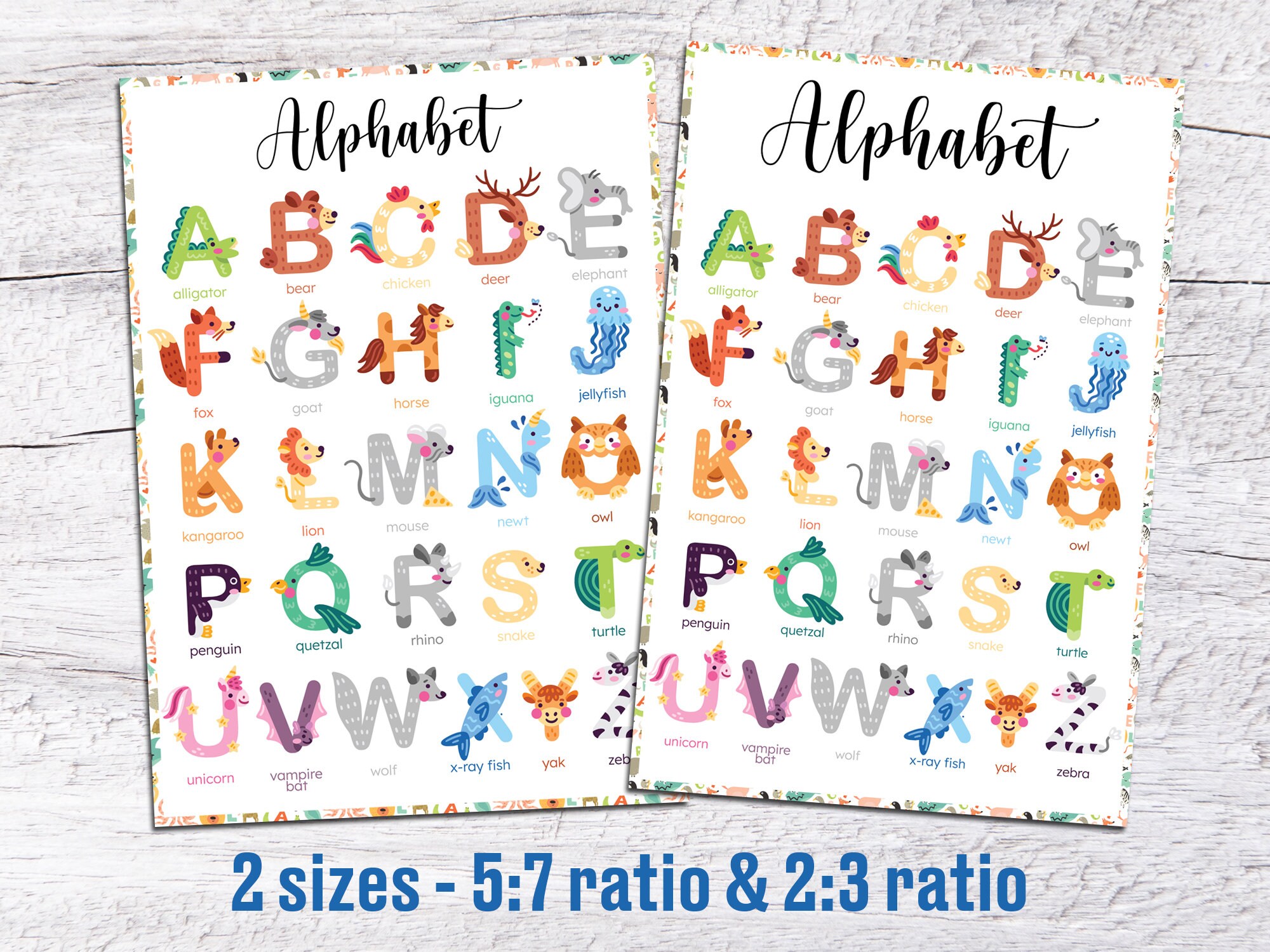 ALPHABET Poster, INSTANT DOWNLOAD Montessori Poster, Printable ...