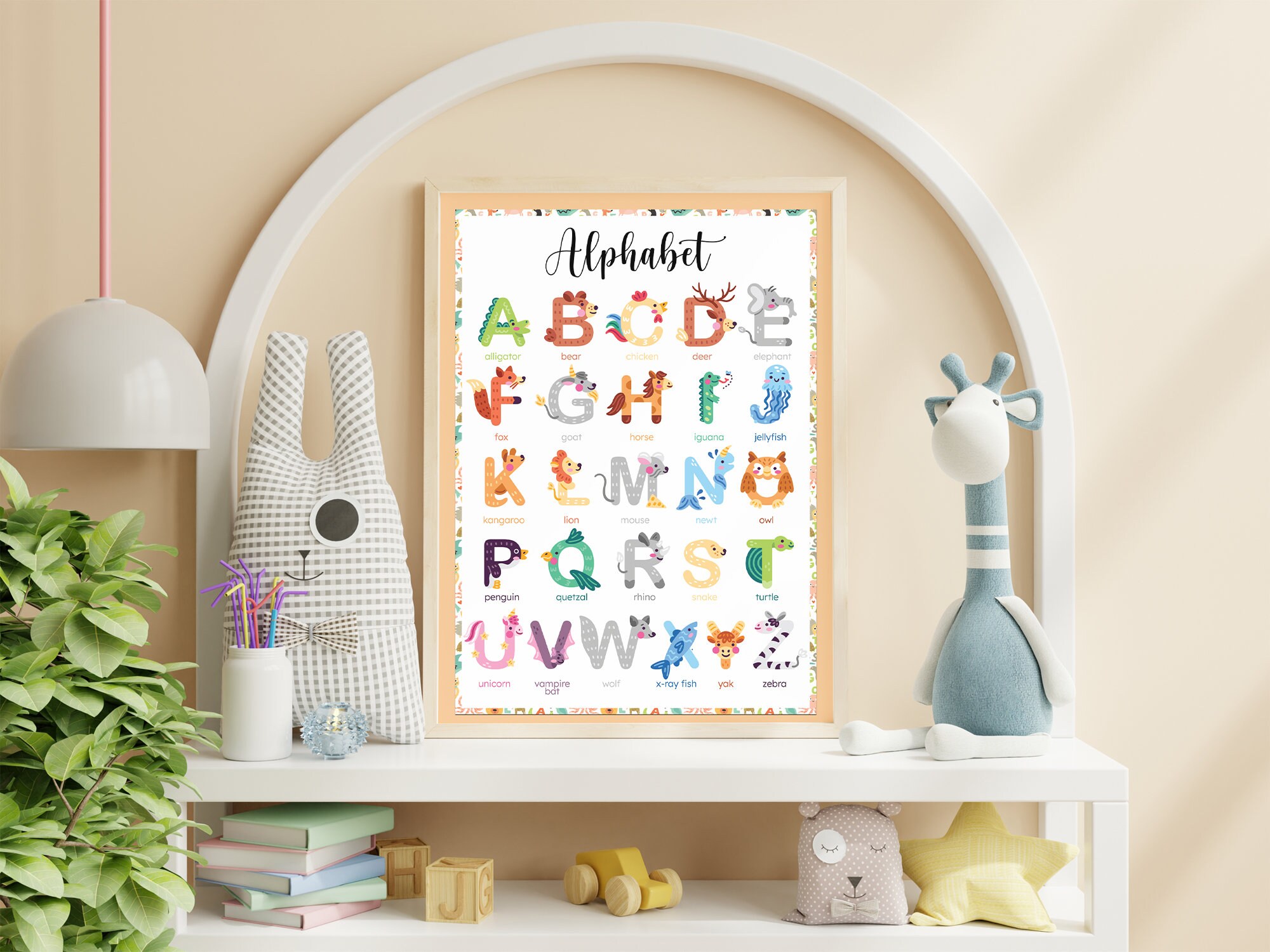 ALPHABET Poster, INSTANT DOWNLOAD Montessori Poster, Printable ...