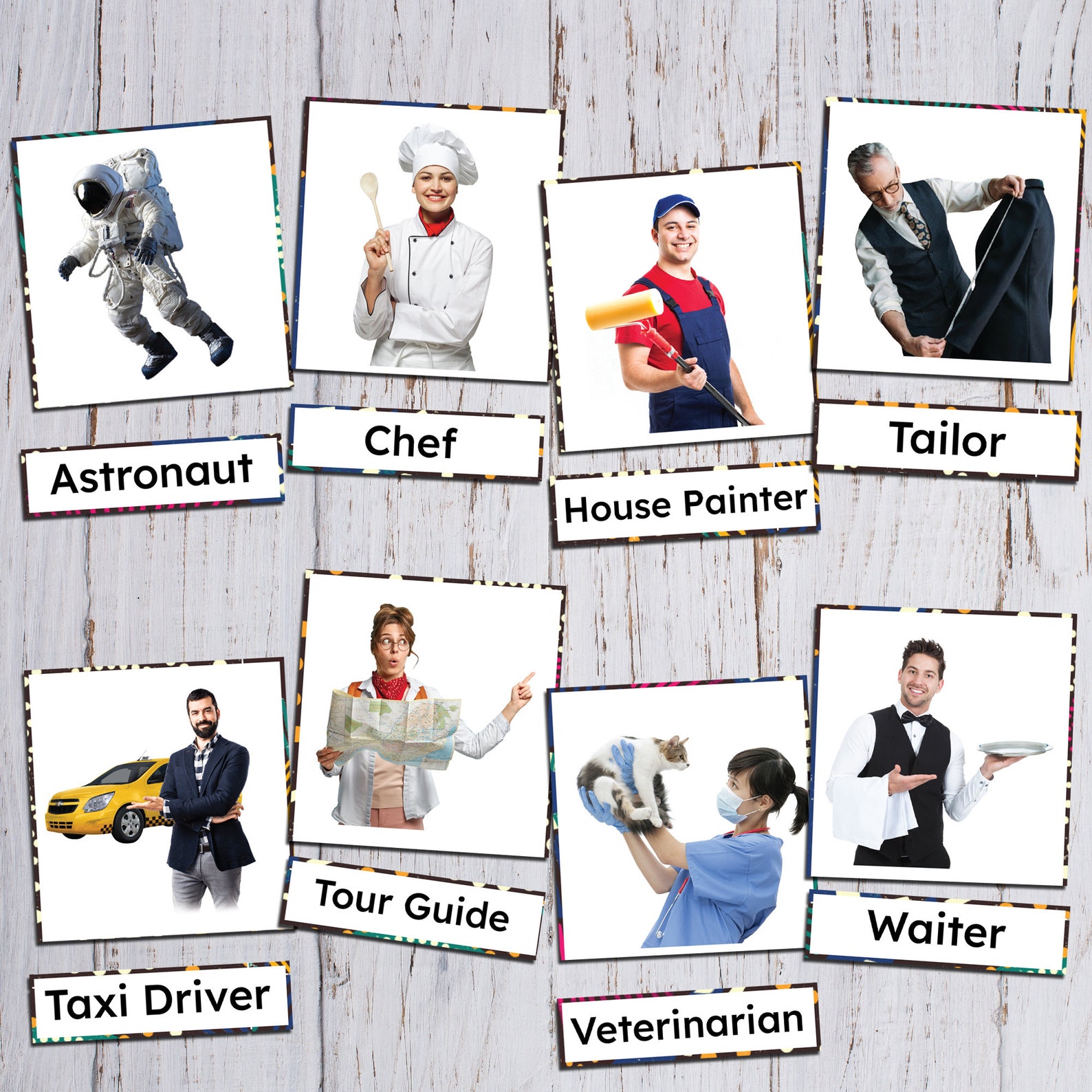 PROFESSIONS, INSTANT DOWNLOAD Montessori Cards, Printable Montessori ...