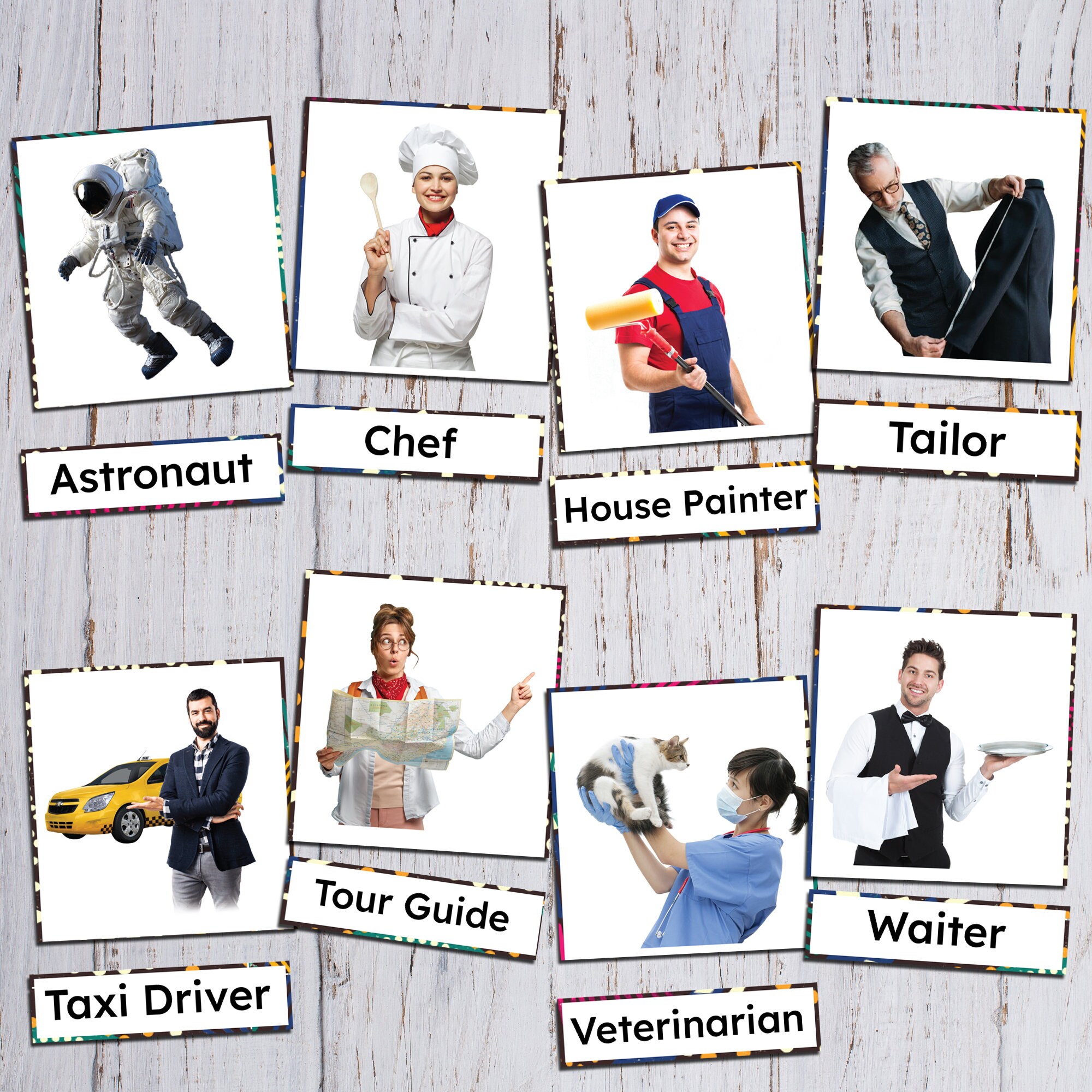 PROFESSIONS, INSTANT DOWNLOAD Montessori Cards, Printable Montessori ...