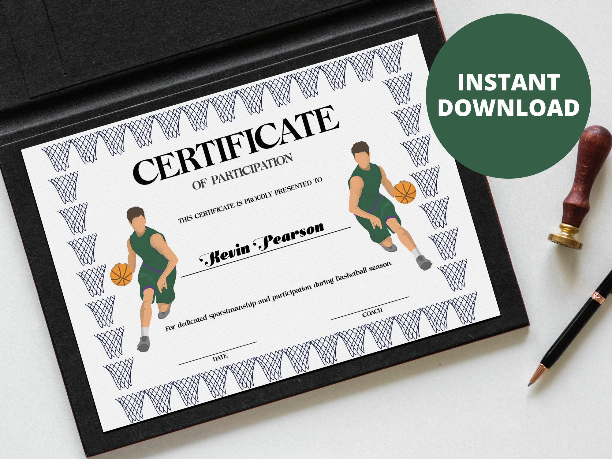 Basketball Certificate of Participation, Printable Basketball ...