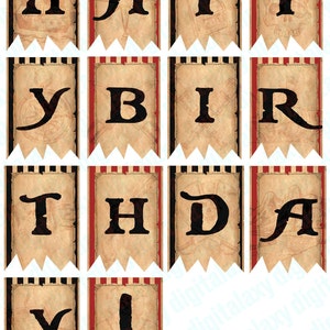 Pirate Party Birthday Banner, INSTANT DOWNLOAD, Birthday, Party ...
