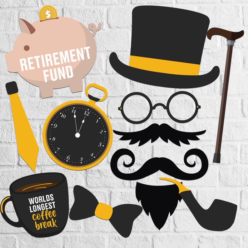 RETIREMENT Party Photo Booth Props, INSTANT DOWNLOAD, Printable Fun ...