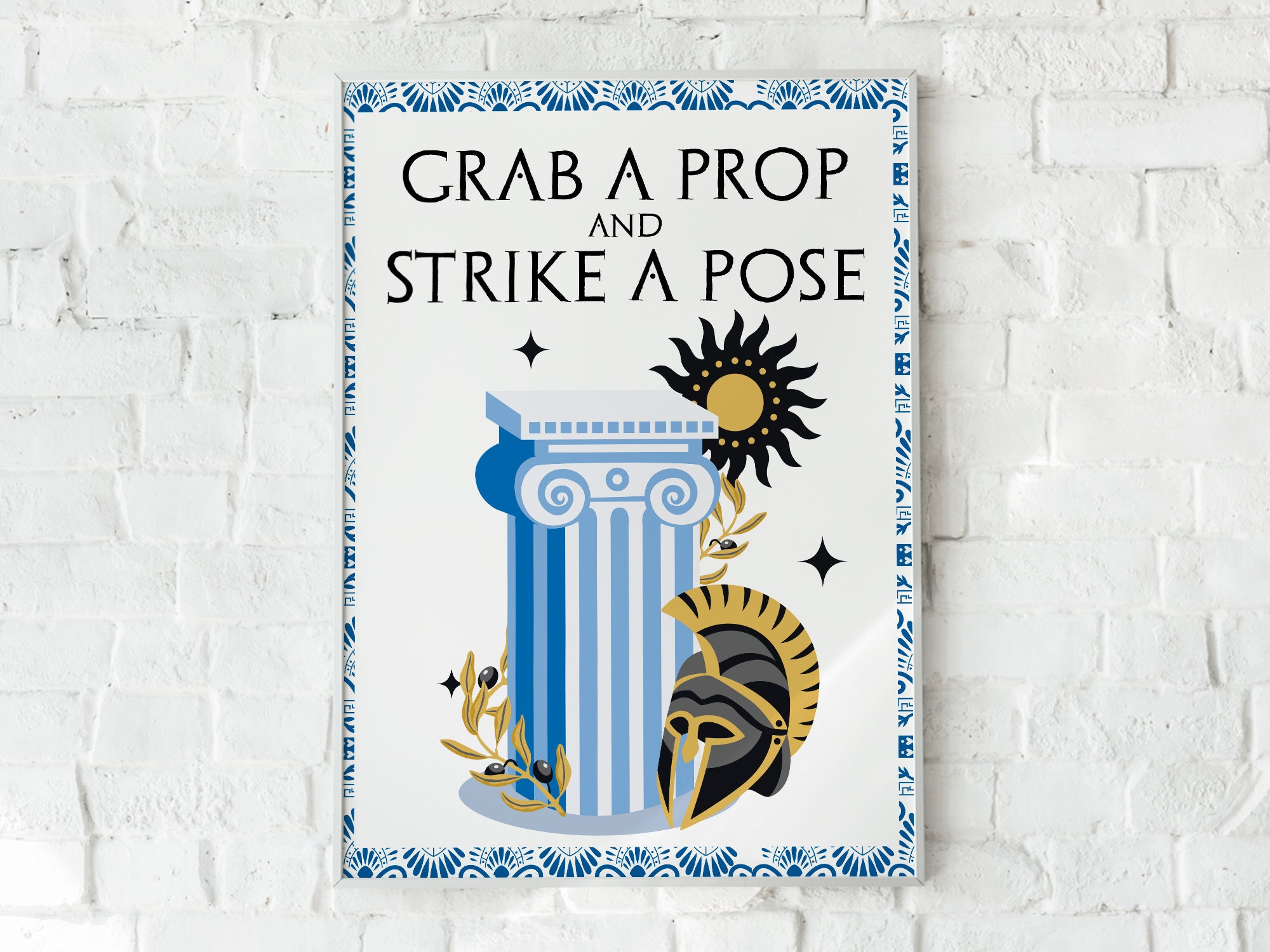 GREECE Photo Booth Props, INSTANT DOWNLOAD, Printable Fun Photo Booth ...