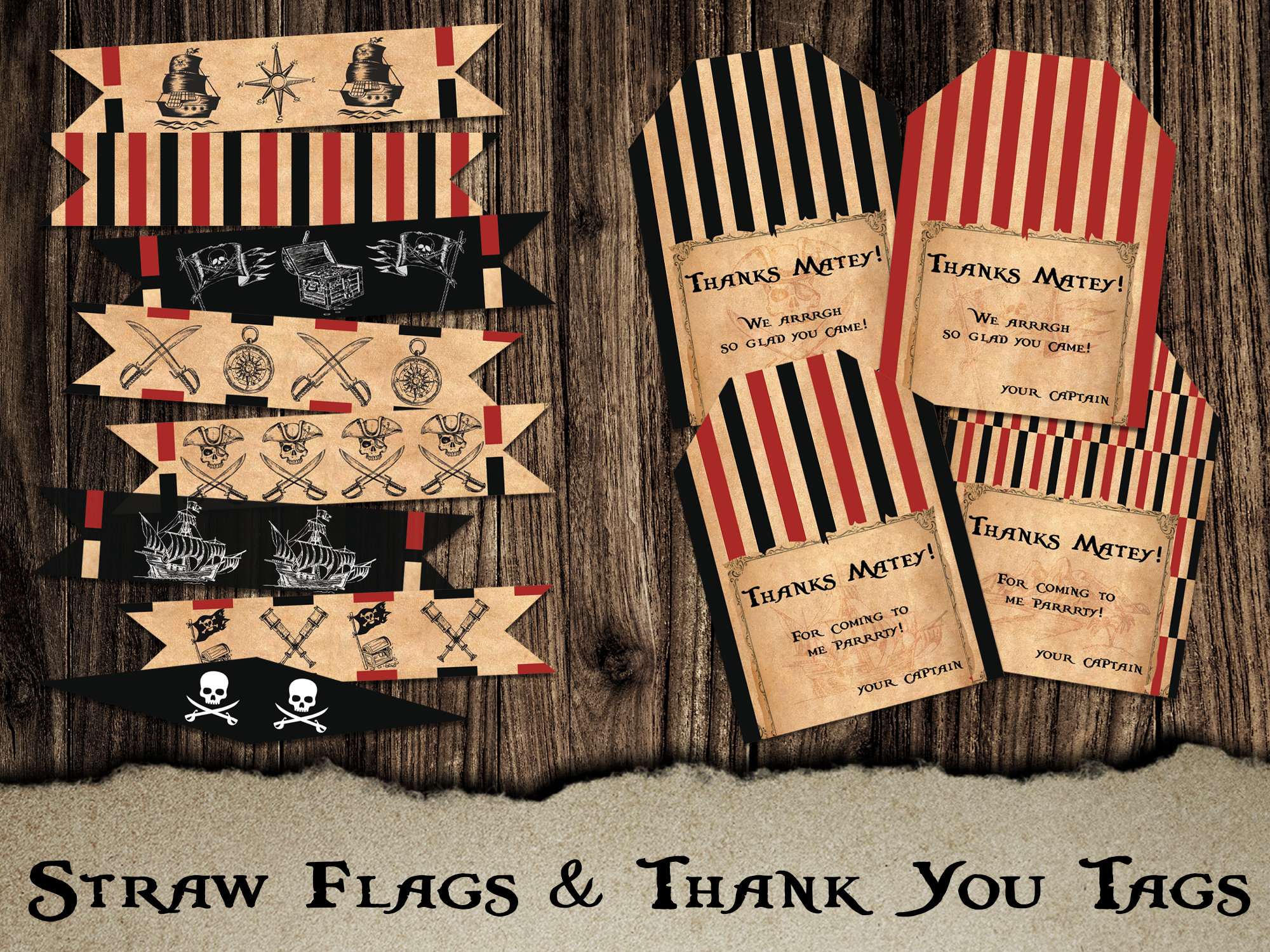 Pirate Birthday Party Pack, INSTANT DOWNLOAD, Pirate Birthday Party ...