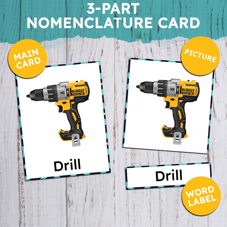 TOOLS, INSTANT DOWNLOAD Montessori Cards, Printable Montessori Cards ...