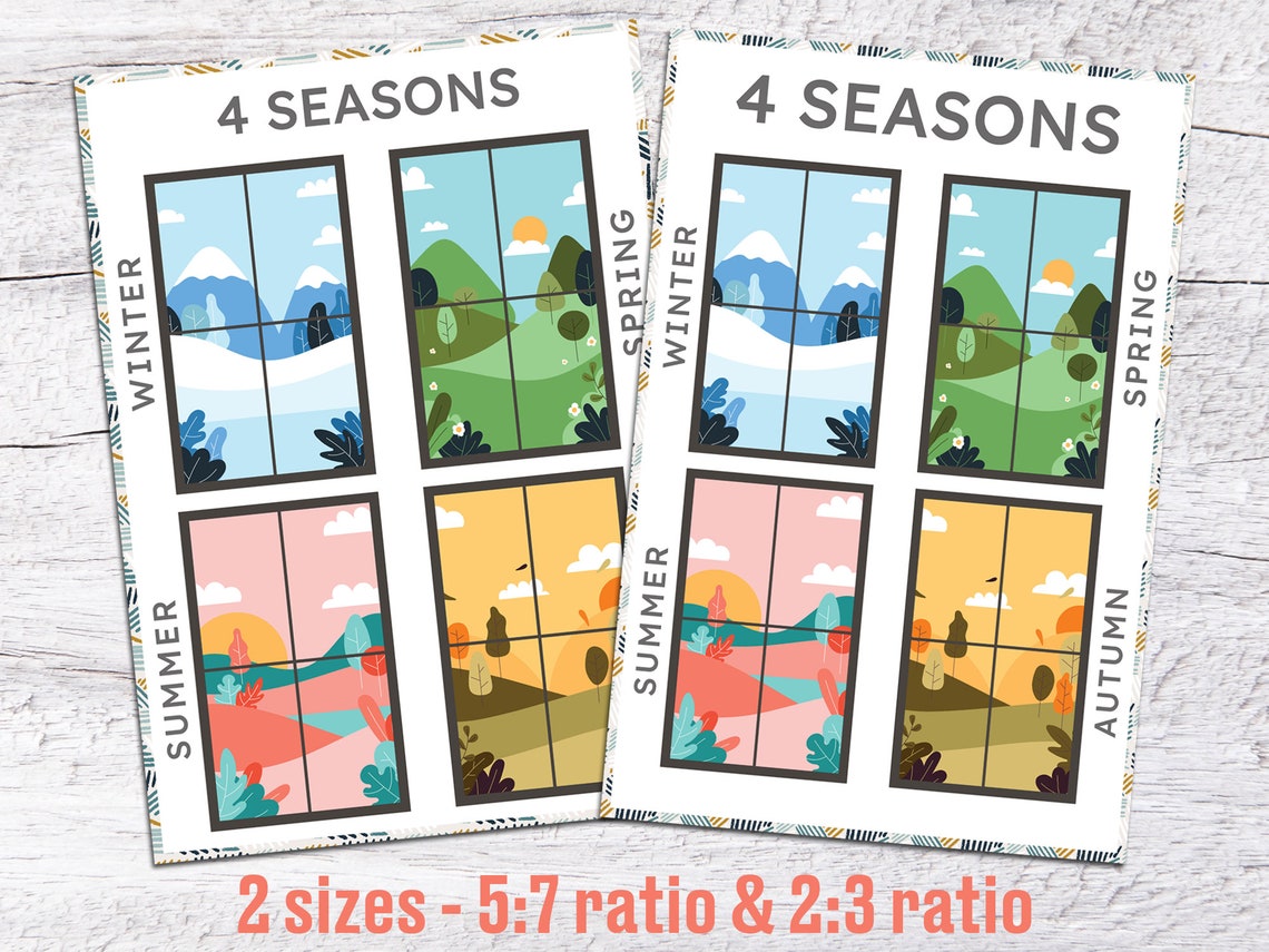 4 Seasons Poster, INSTANT DOWNLOAD Montessori Poster, Printable ...