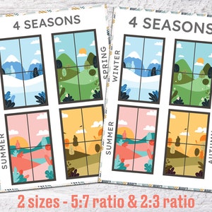 4 Seasons Poster, INSTANT DOWNLOAD Montessori Poster, Printable ...