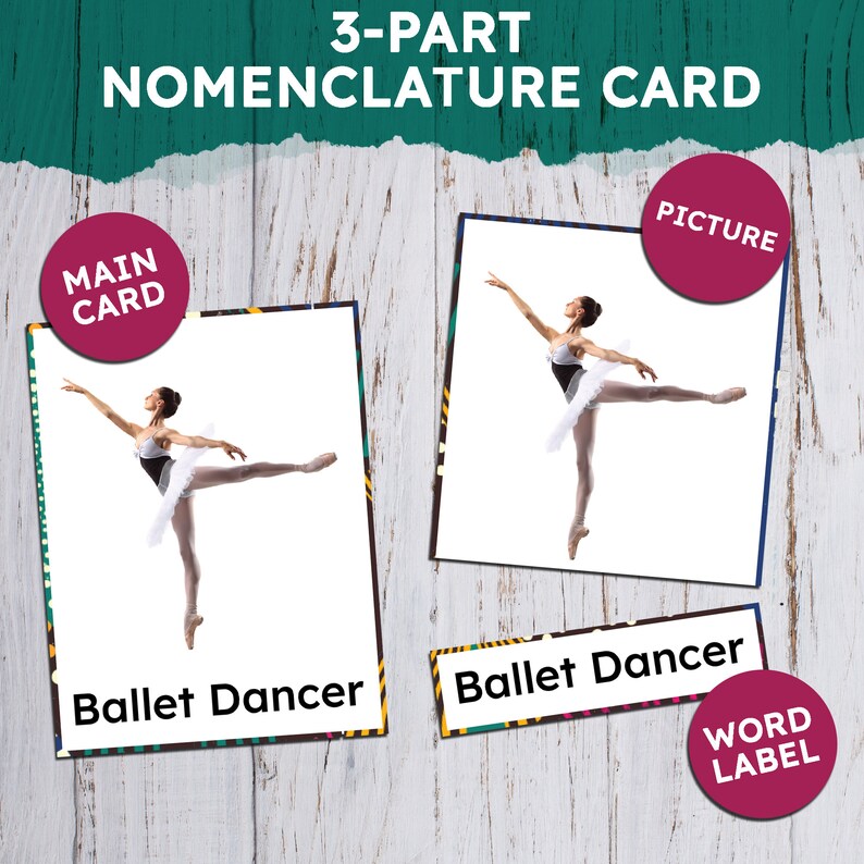 PROFESSIONS, INSTANT DOWNLOAD Montessori Cards, Printable Montessori ...