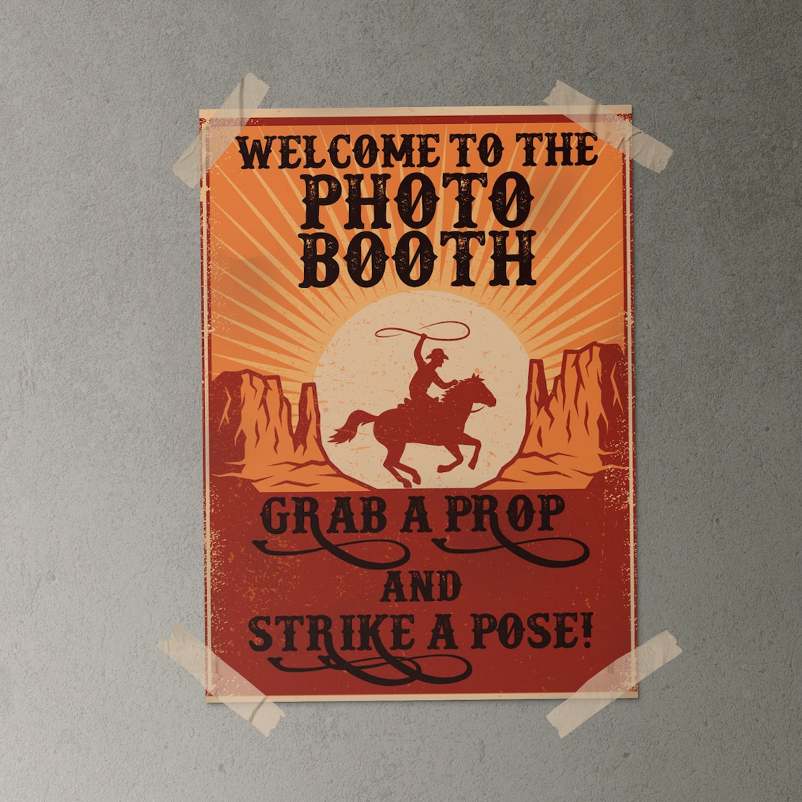 COWBOY Party Photo Booth Props, INSTANT DOWNLOAD, Printable Fun Photo ...