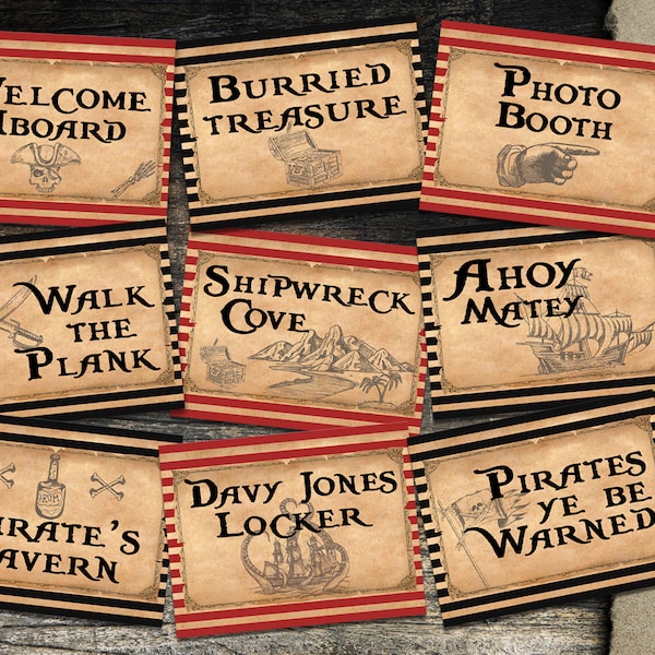 Pirate Party Sign - Etsy