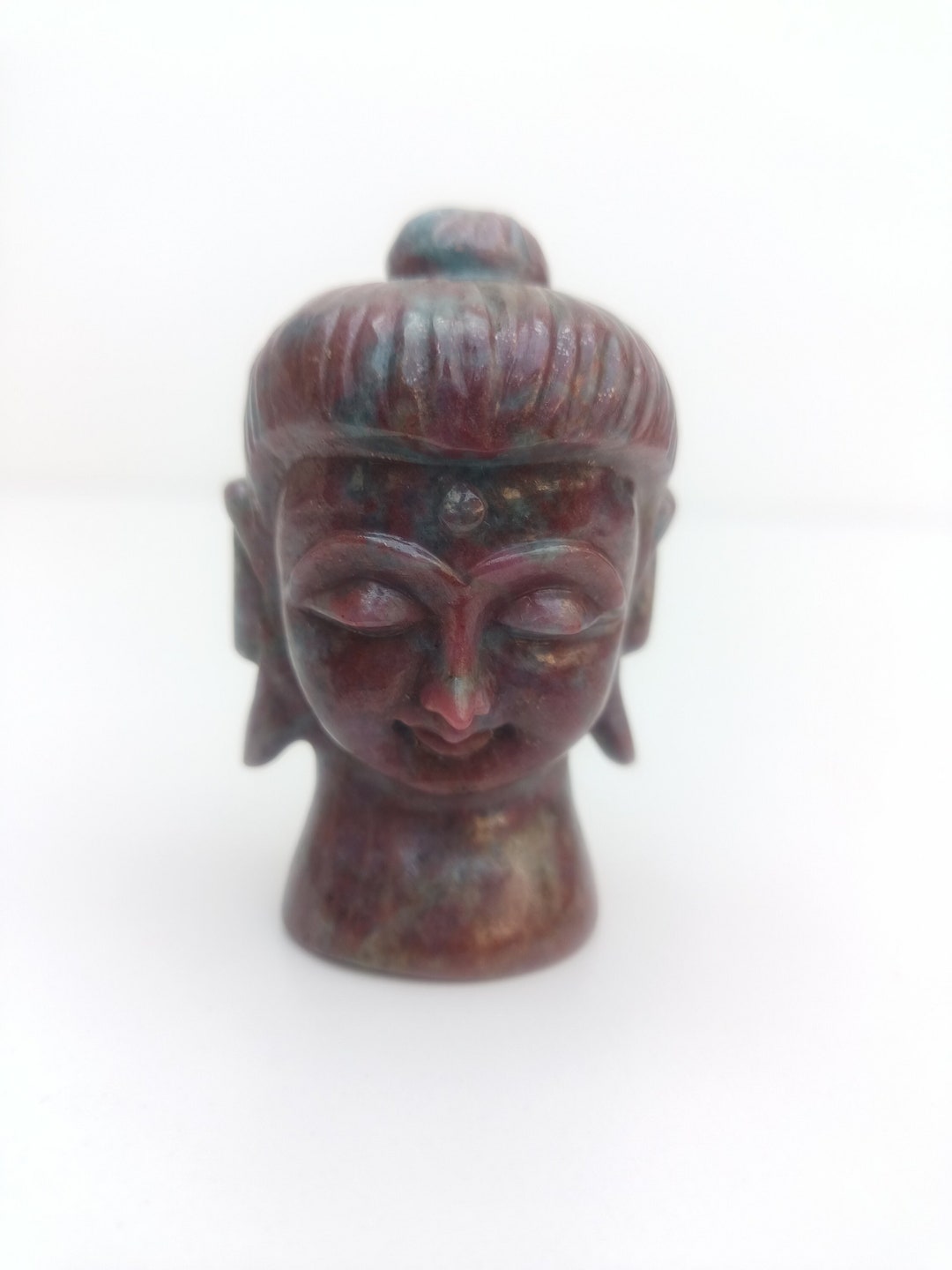 Indian Ruby Stone Buddha, Handmade Buddha Statue , Handcarved Indian ...